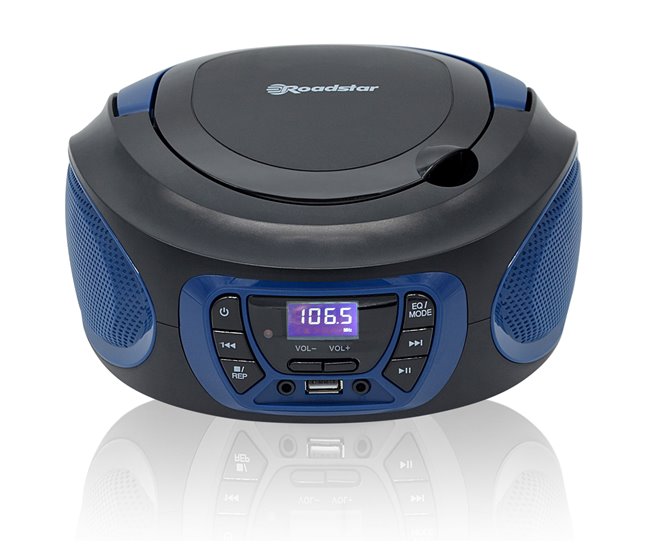 Roadstar CDR-365U/BL Radio CD Player Portable FM PLL, Leitor CD-MP3 ...