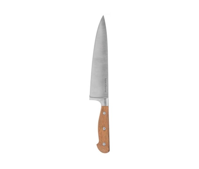 Faca de Chef Secret de Gourmet Madeira Aço inoxidável Cromado (21 cm ...