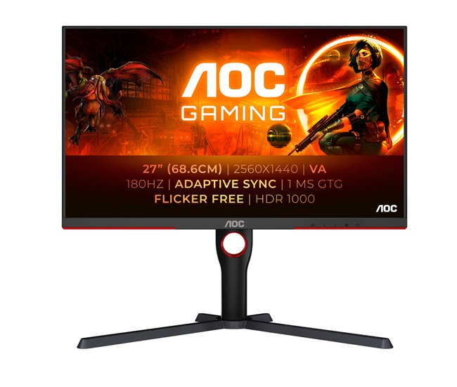 Monitor Gaming AOC Q27G3XMN/BK 27" 2K 180 Hz - Conforama