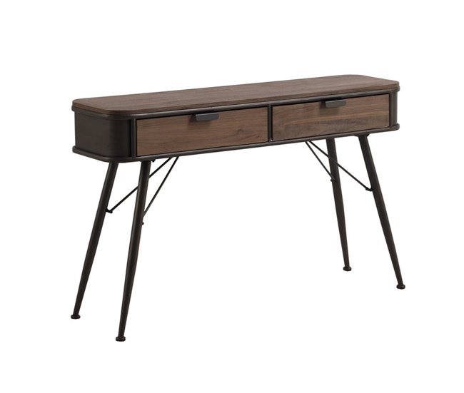 Consola Metal Com Bancada E 2 Gavetas De Madeira - Conforama