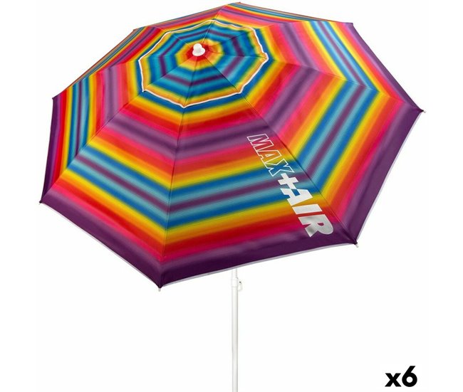 Parasol Aktive Multicolor 200 x 200 x 200 cm Aço Tecido Oxford (6 ...
