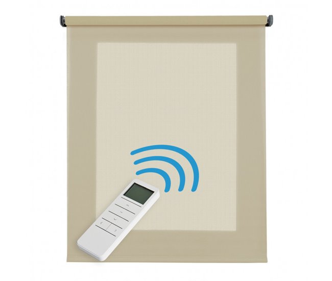 Estore de Rolo Motorizado Opaco Automático Blackout com bateria, motor ...