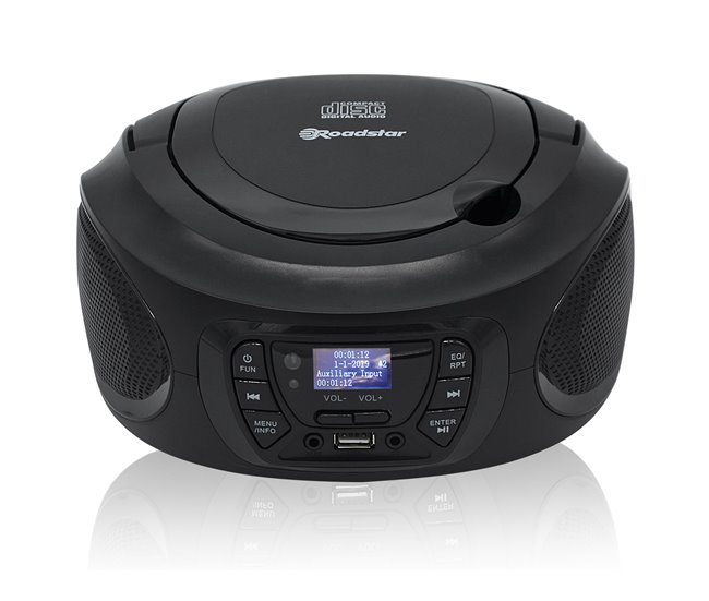 Roadstar CDR-375D+/BK Rádio CD Player Portátil DAB/ DAB+/ FM, Leitor de ...