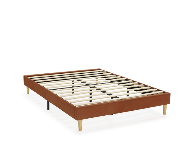 Base estofada Bari 90x190 cm Vermelho - Conforama