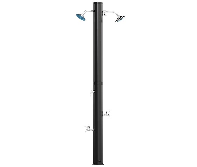 Outsunny Duche de Jardim Solar 35 L Duche Solar Exterior com 2 Cabeçais ...