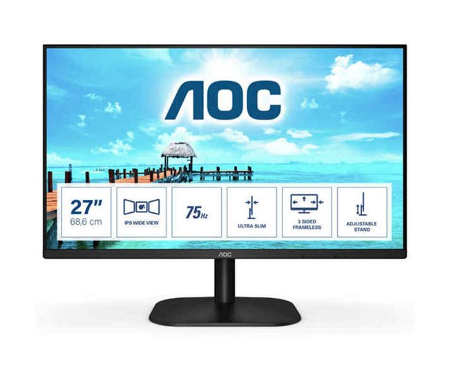Monitor AOC 27B2H 27" LCD LED IPS Flicker free 75 Hz - Conforama