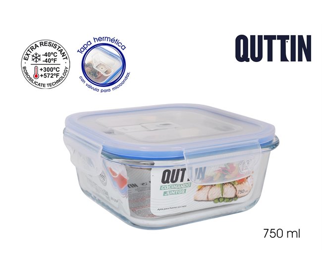 Tupperware QUTTIN 16x16cm vidro transparente - Conforama