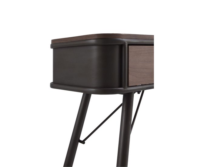 Consola Metal Com Bancada E 2 Gavetas De Madeira - Conforama