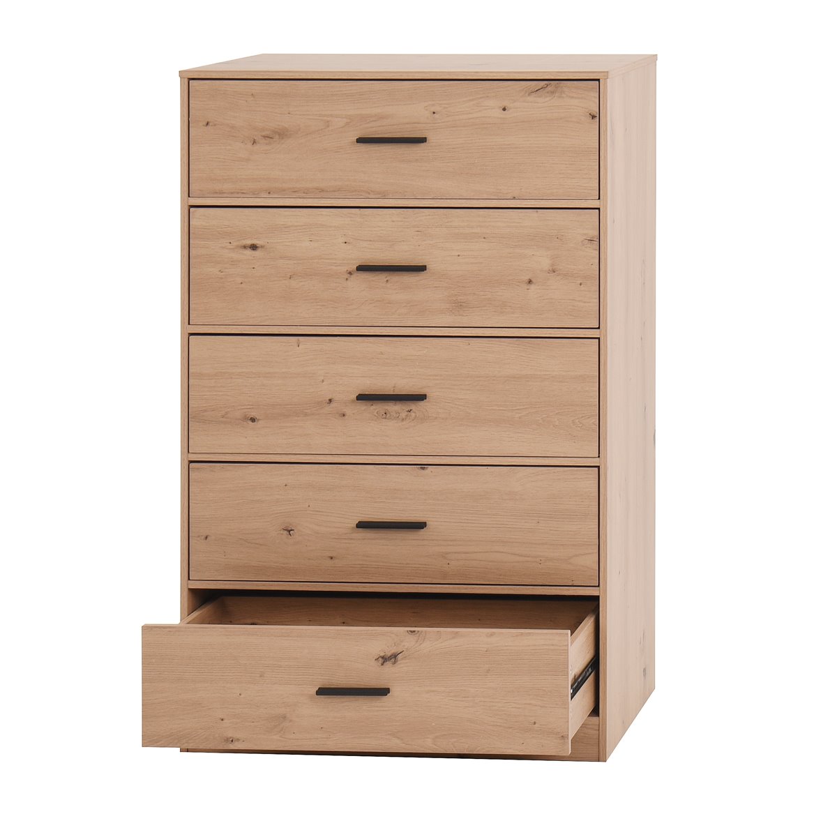 Cómoda NELS com 5 gavetas carvalho - Conforama