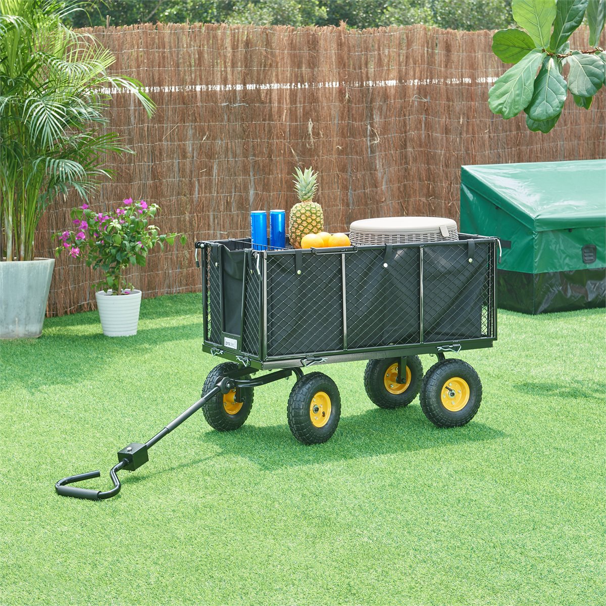 Carro de transporte Corropoli 112x51cm max 550kg - Preto/Amarelo [pro ...