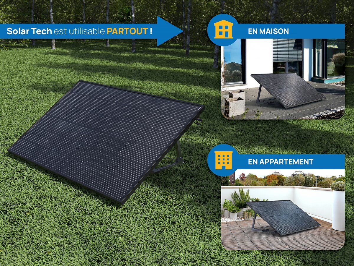 Painel solar plug and play "Solar Tech" de 400 W - Kit inicial - Conforama