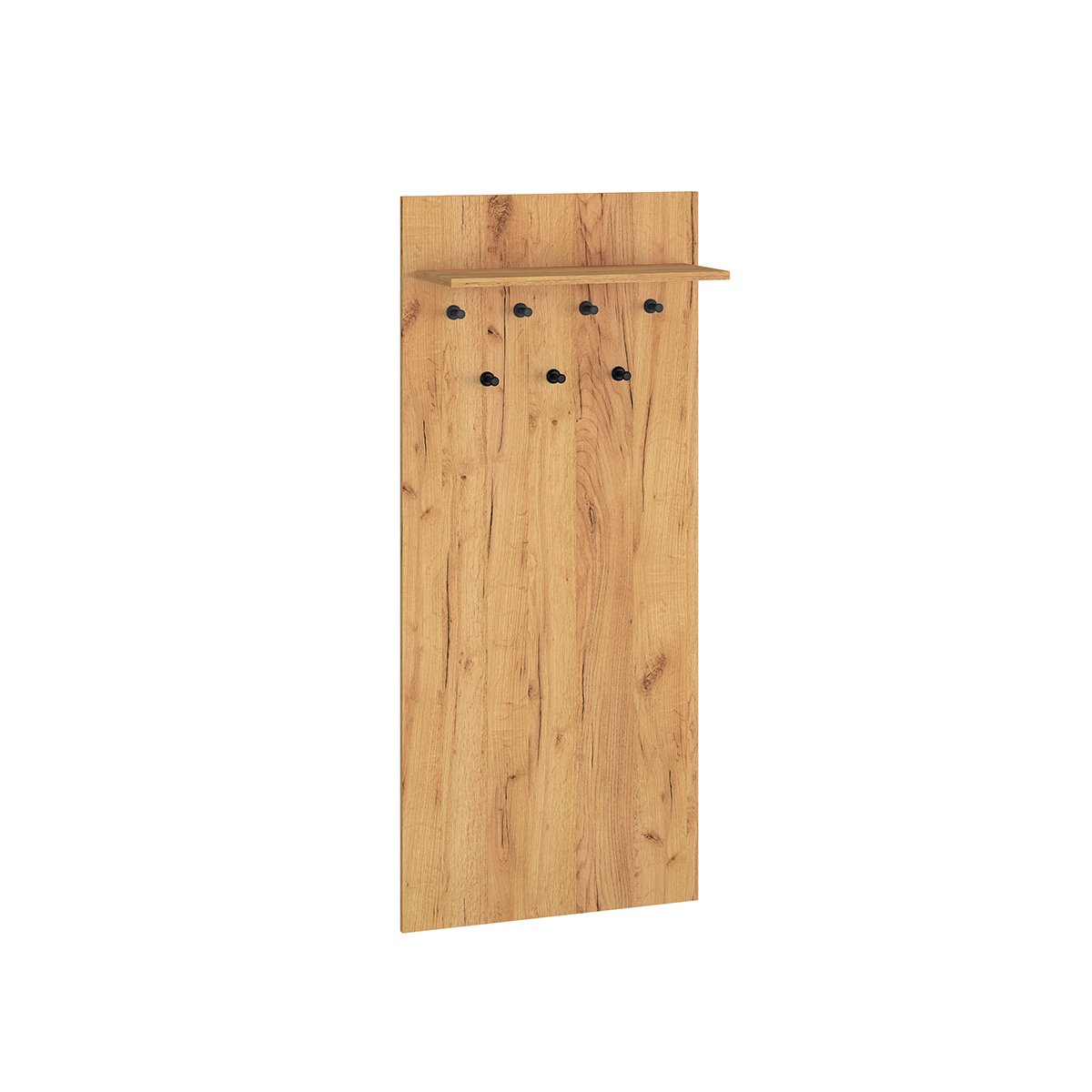Bengaleiro de parede 7 pegs 1 prateleira Nilo Wood - Conforama