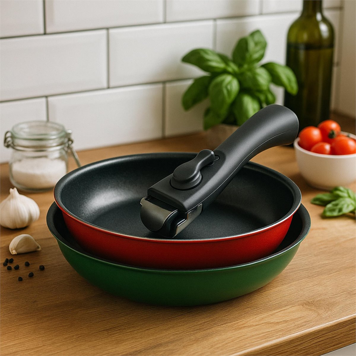 Conjunto de 2 frigideiras Bergner Click&Cook, Ø22Ø26cm, em alumínio ...