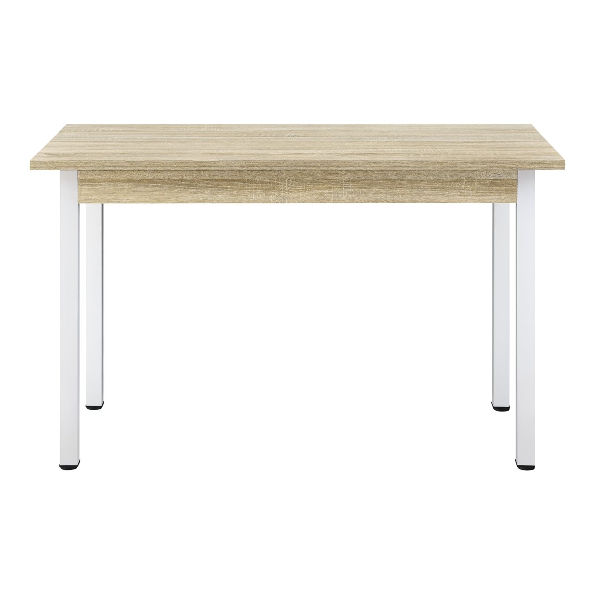 Mesa da sala de jantar mesa de cozinha MDF aço melamínico 120 cm bege ...