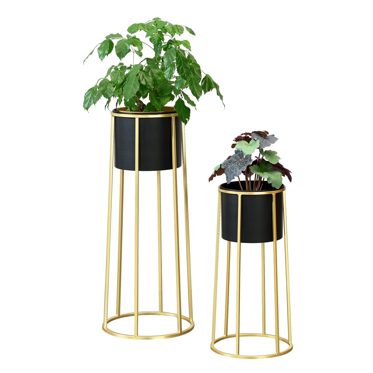 Conjunto de 2x suportes para plantas em metal Macon 50 x 25 x 25 cm e ...