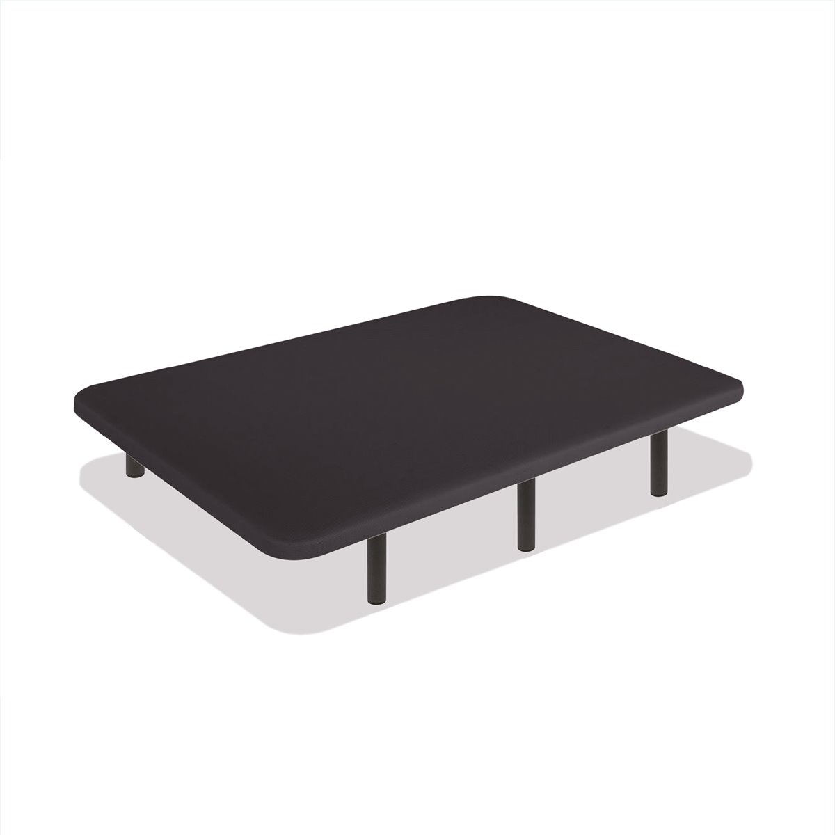 DreamNite Base Estofada Tecido 3D Antiderrapante, Estrutura 30x40 mm, Cor preto, Inclui Pernas ...