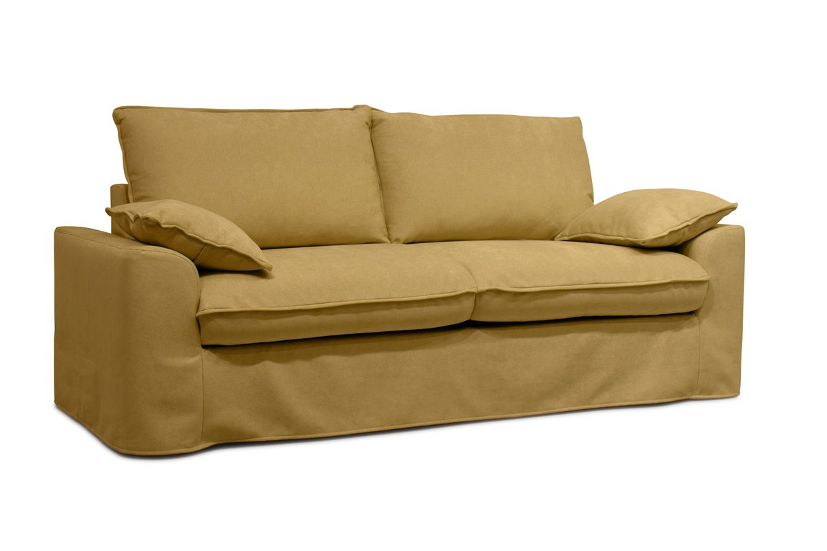 Sofá cama 3 lugares mostarda VIALO - Conforama