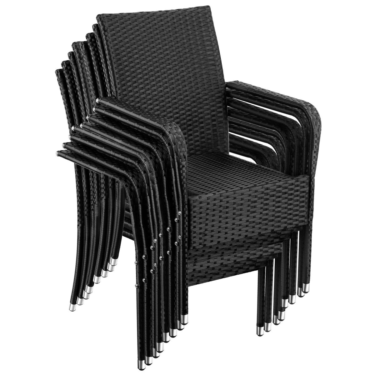 Cadeira de rattan GIRONA, apilável, capacidade de carga 120 kg ...