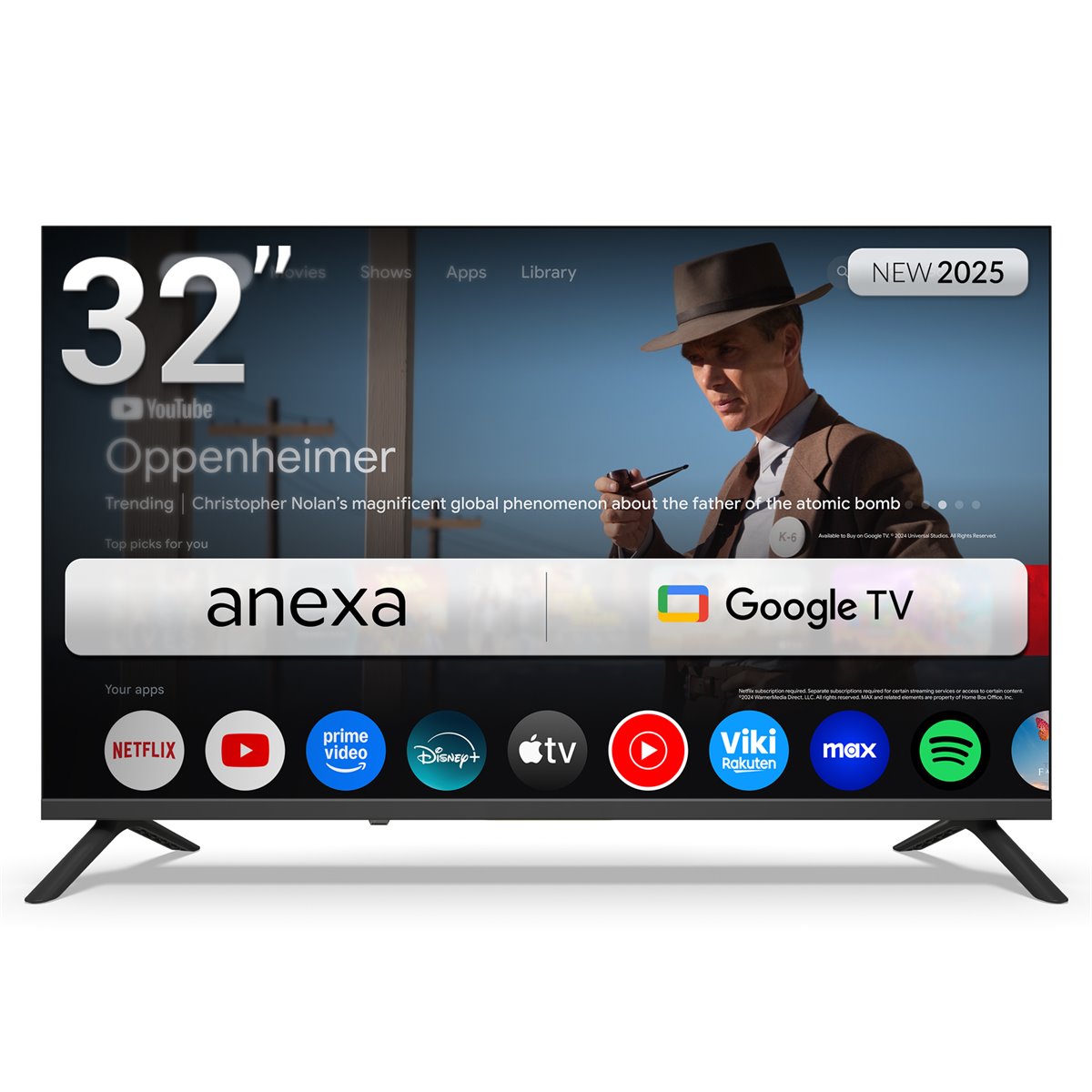 Televisão Smart TV de 32 polegadas HD. Google TV com Android 14. televisão TDT-HD - anexa ...
