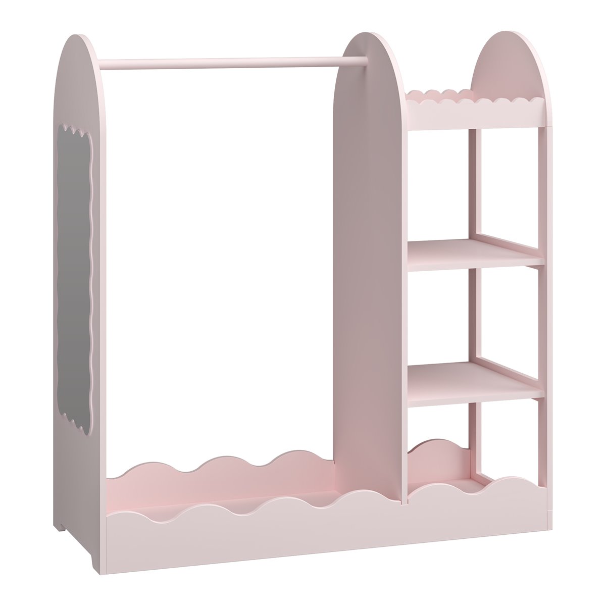 Bengaleiro para crianças Vestnes com espelho 100x94x38 cm Cotton Candy ...