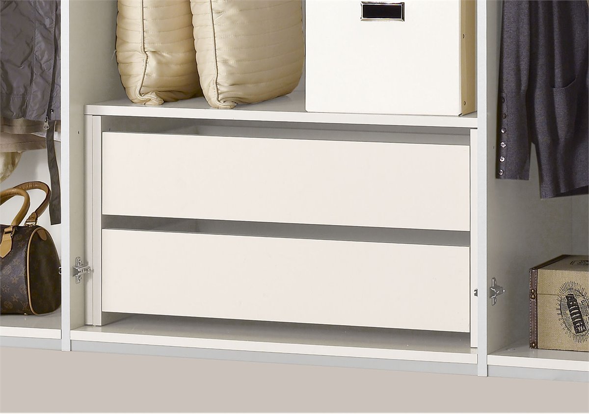 Módulo interior com 2 gavetas para roupeiro CLAUDIA - Conforama