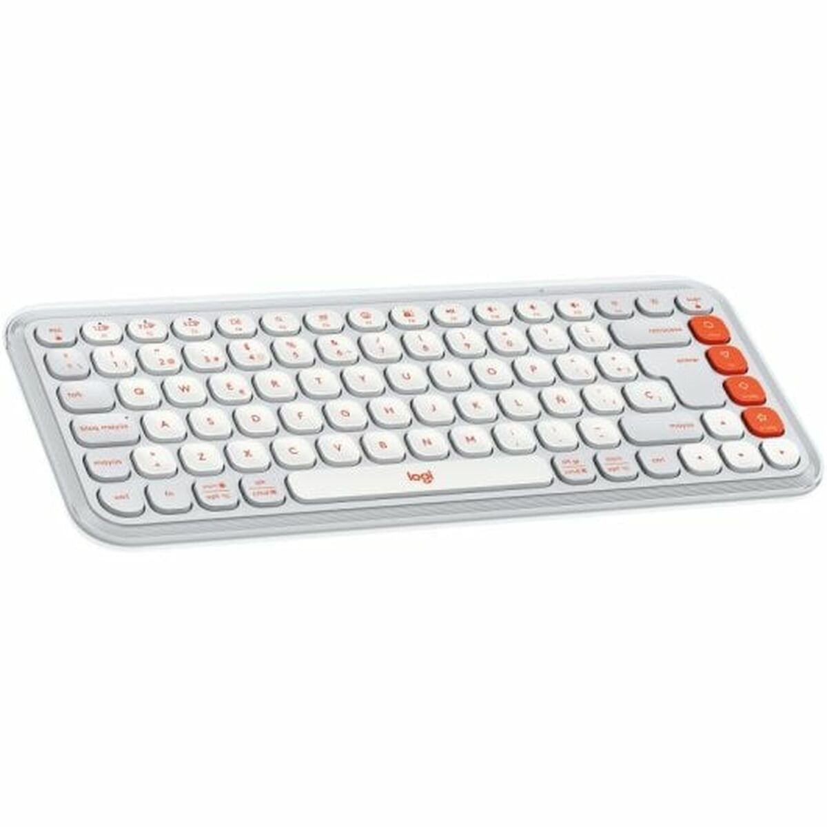Teclado Logitech Pop Icon Branco Qwerty espanhol QWERTY - Conforama