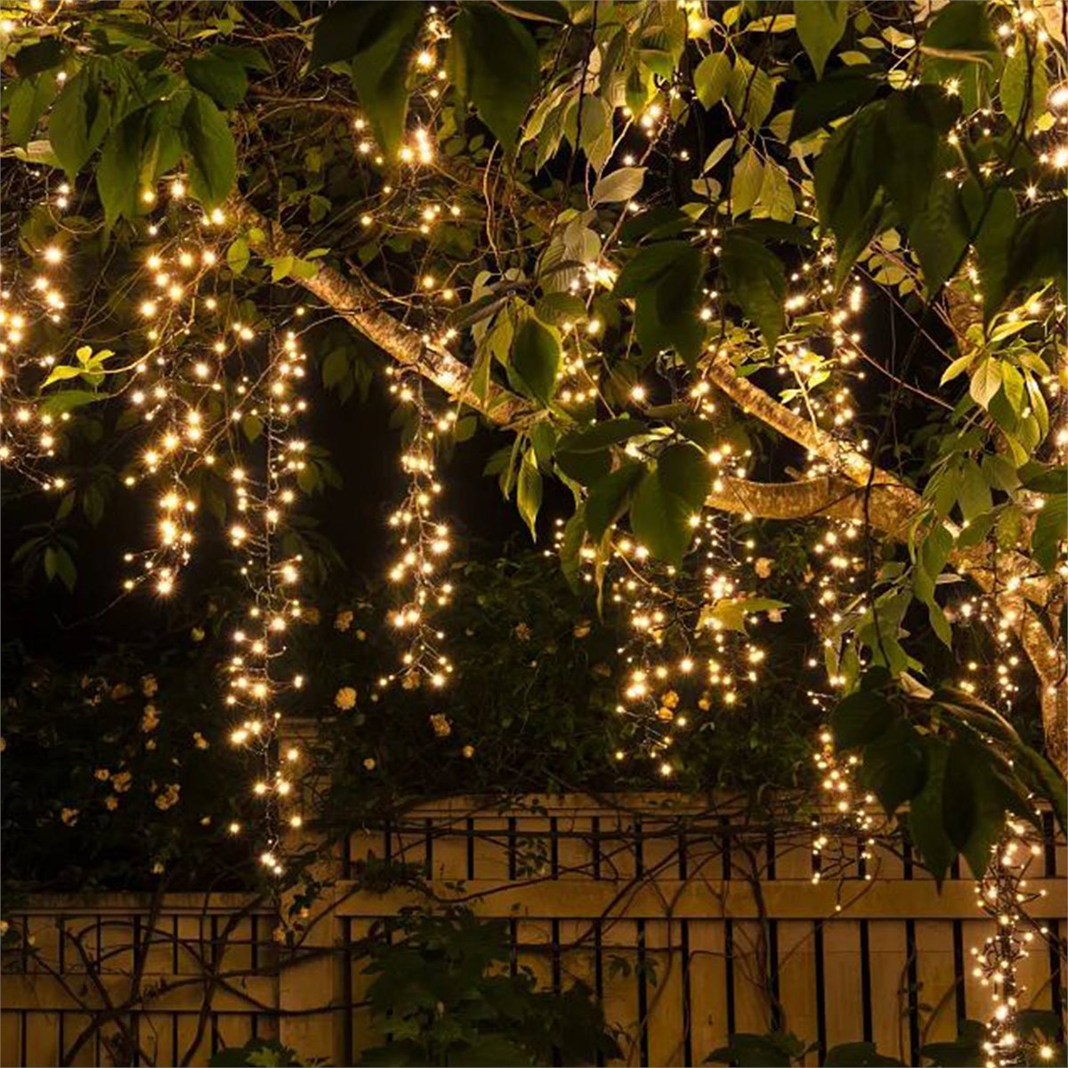 Luzes de corda LED Well Home 800 branco quente com controle remoto, 13 ...