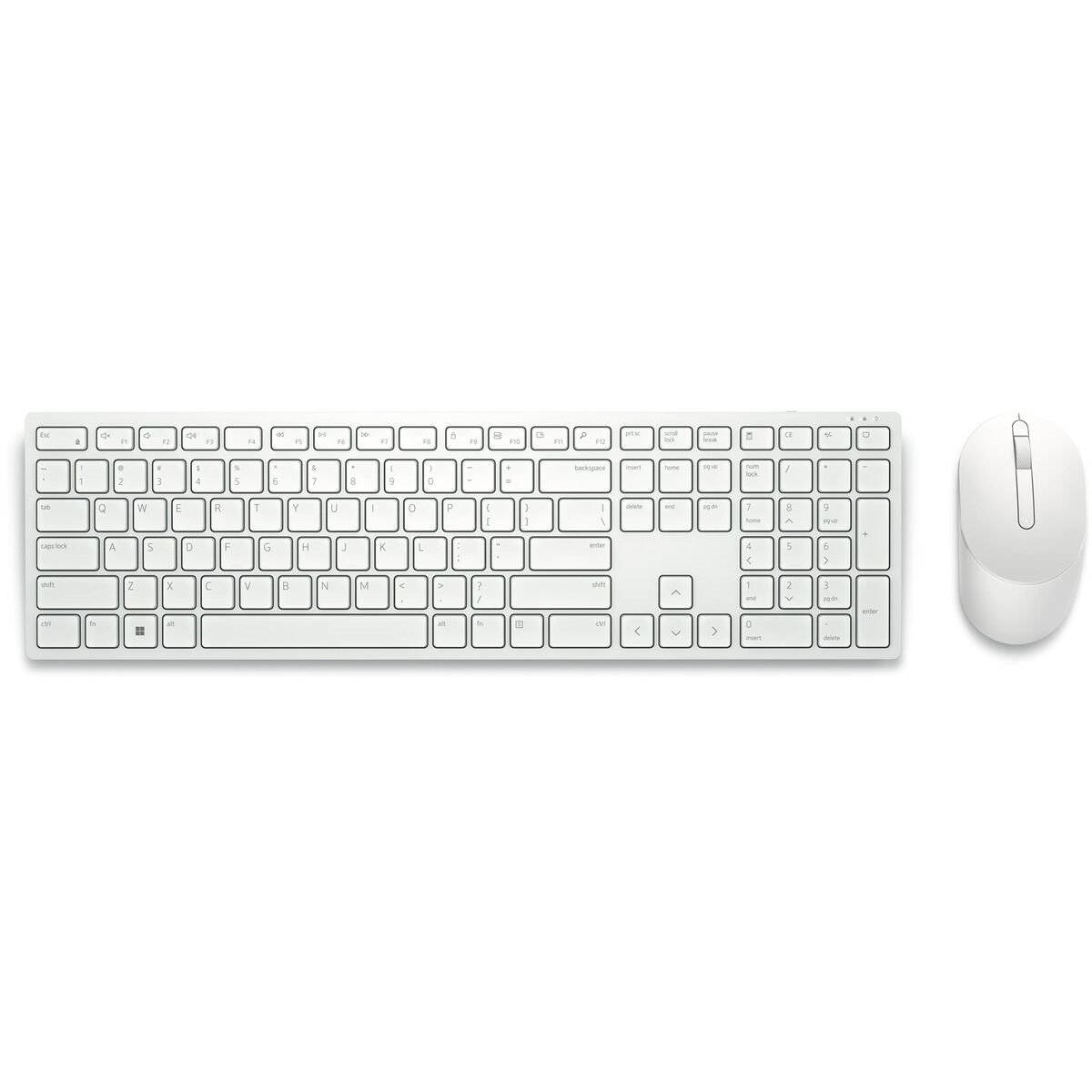 Teclado e Rato sem Fios Dell KM5221W-WH Branco Qwerty US - Conforama