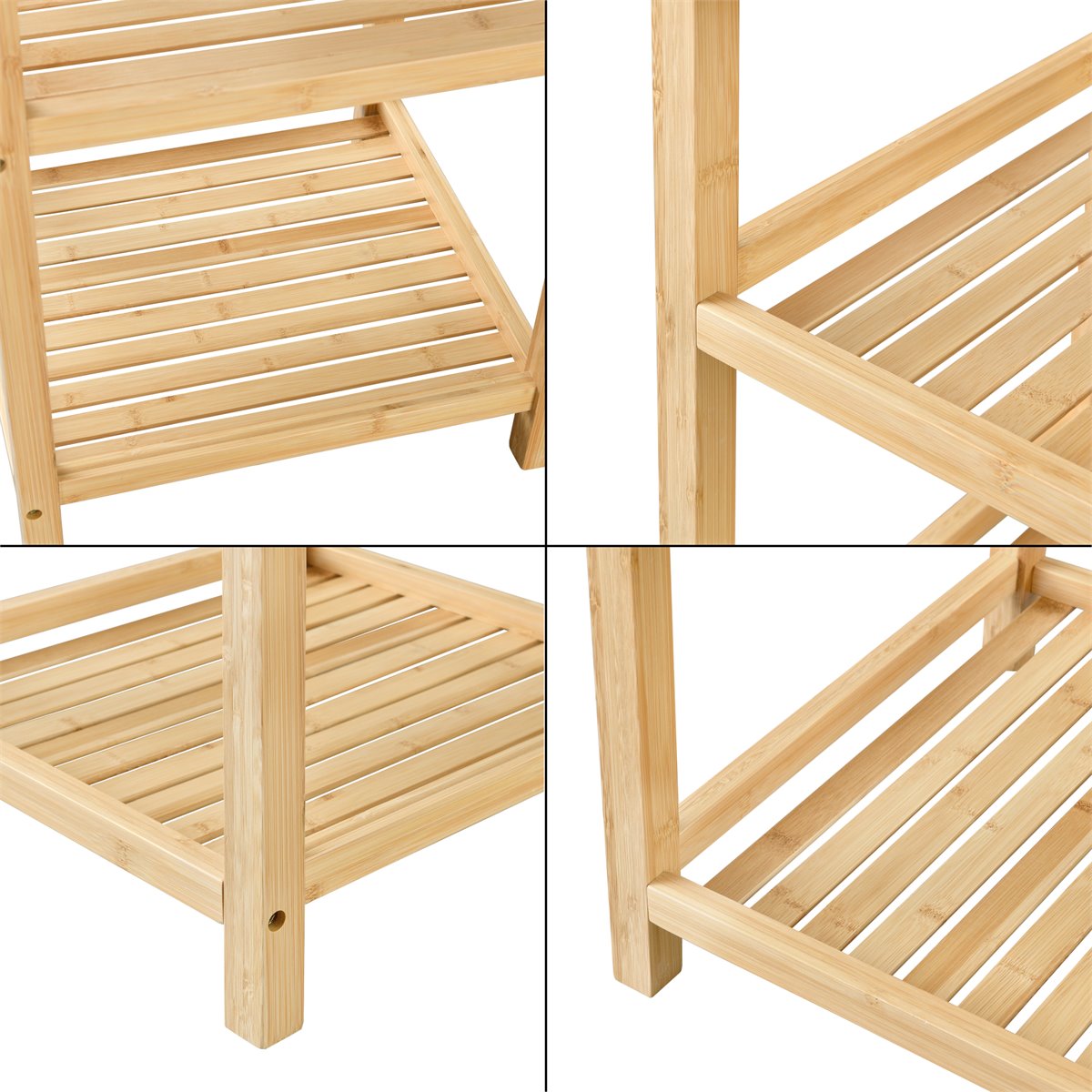 Estante de bambu Ikerasak com 3 prateleiras 60 x 40 x 40 cm natural [en ...