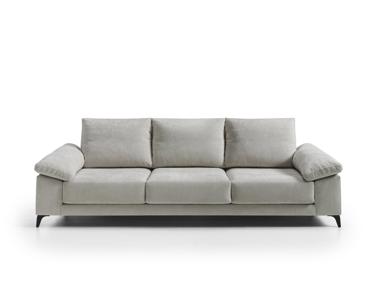 Sofá de 3 lugares SARA cor bege - Conforama