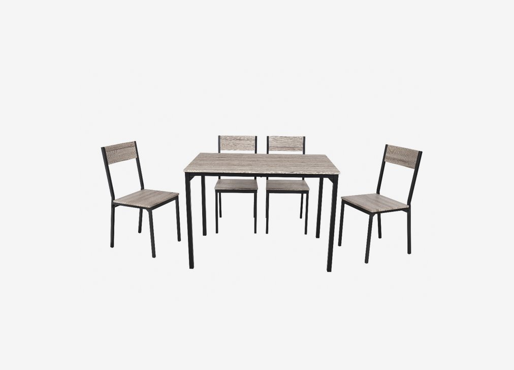 Conjunto mesa fixa e 4 cadeiras de cozinha CAFFE - Conforama