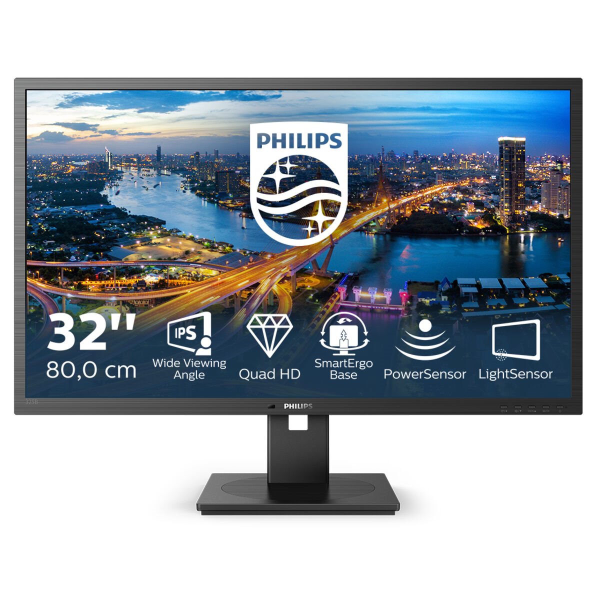 Monitor Philips 325B1L/00 31,5" IPS LED LCD Flicker free 75 Hz 50-60 Hz ...