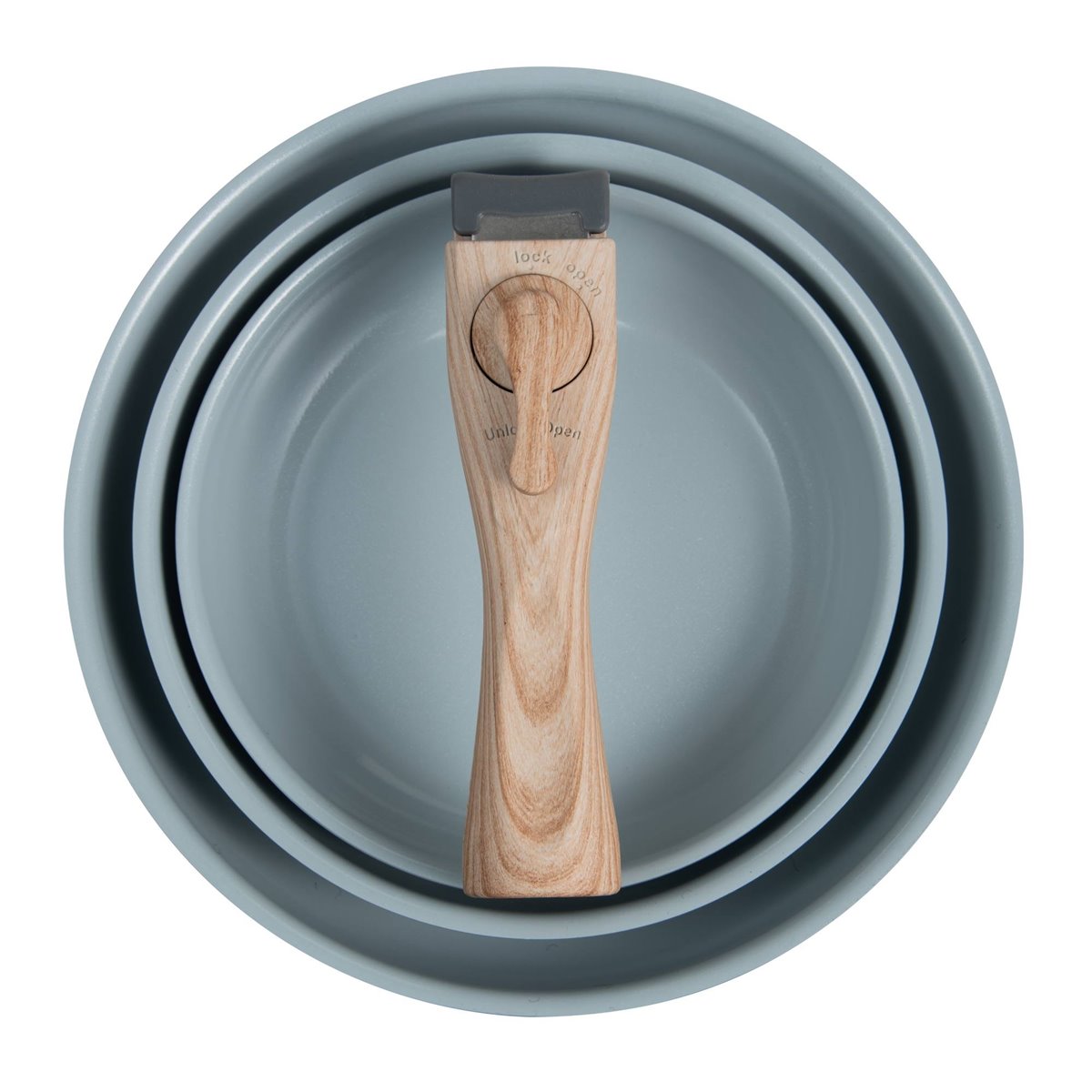 Conjunto de 4 frigideiras Ø22Ø24Ø26Ø28cm em alumínio prensado, verde ...