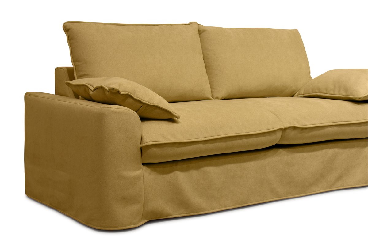 Sofá cama 3 lugares mostarda VIALO - Conforama