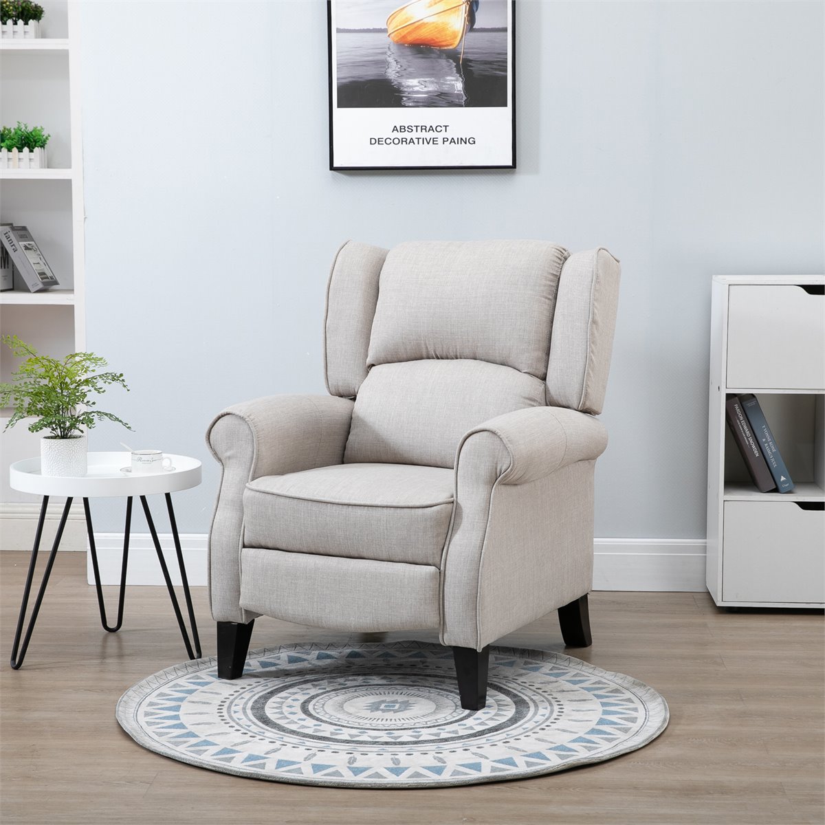 HOMOM Poltrona Reclinável Poltrona Relax com Reclinação Manual até 160 ...