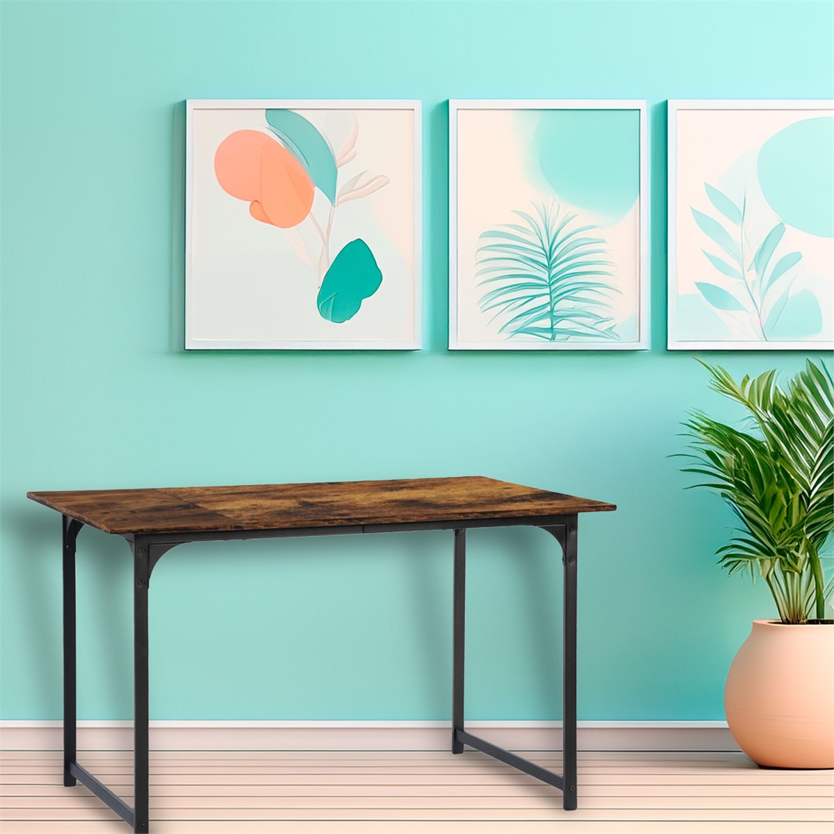 Well Home Mesa dobrável e extensível ''Ibro'' com design vintage ...