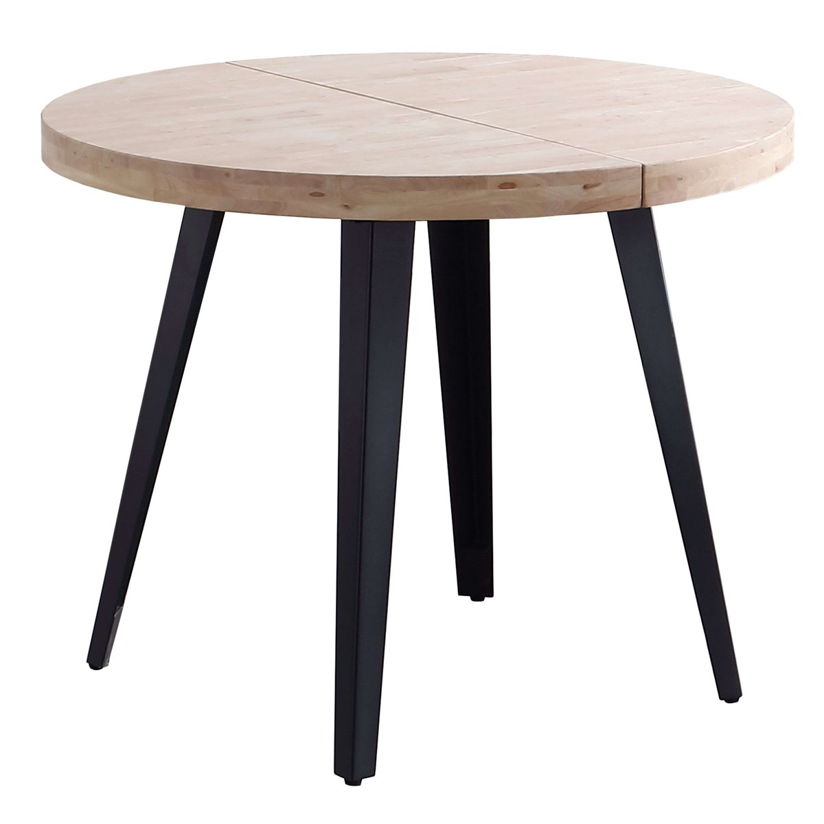 Conjunto de mesa redonda extensível com 4 cadeiras estilo industrial em ...